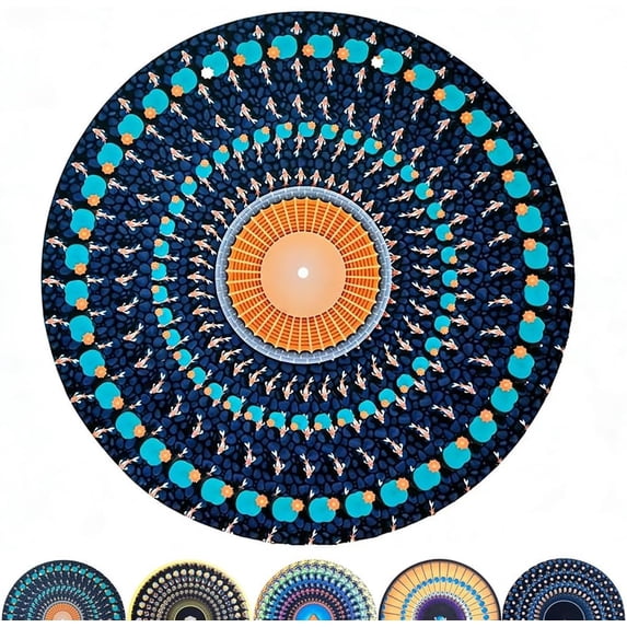 Animated Zoetrope Slipmat — 12″ Optical Illusion Turntable Mat ...