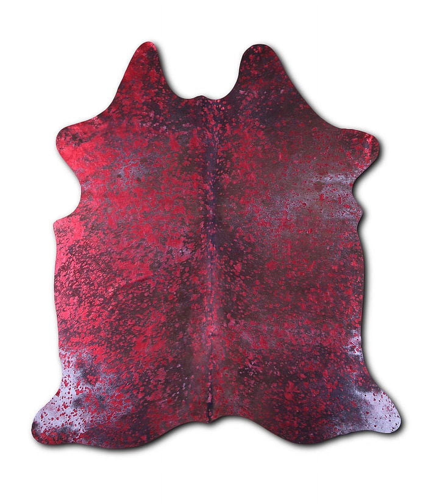 Animated cowhide rugs for sale RED METALLIC ON BROWN rug - Walmart.com