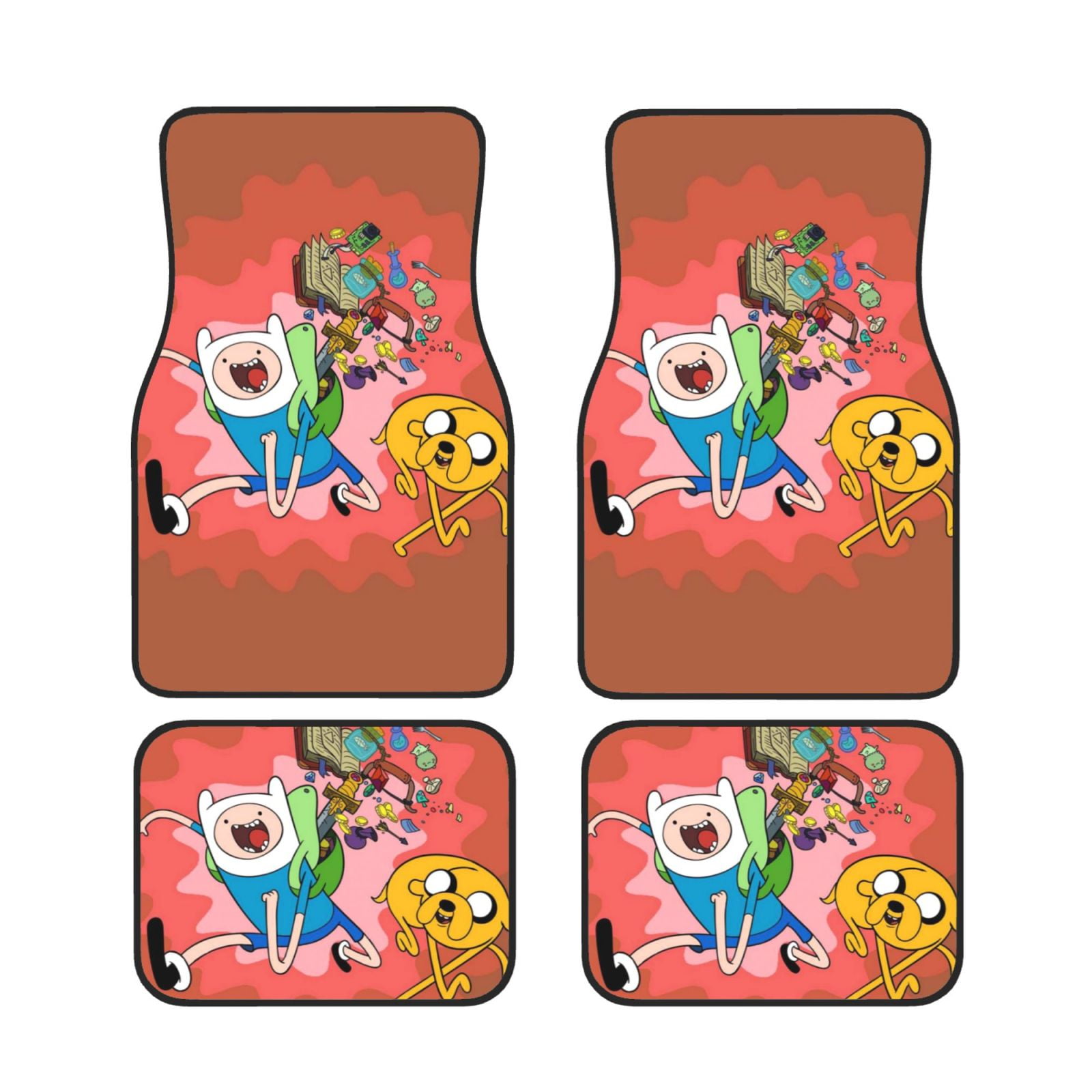 Animation Adventure Time Car Foot Mats 4-Piece Set Accessories Interior ...