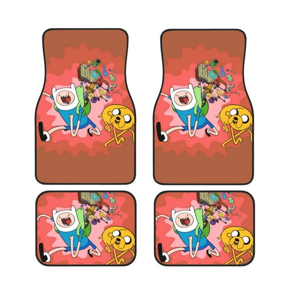 Animation Adventure Time Car Foot Mats 4-Piece Set Accessories Interior ...