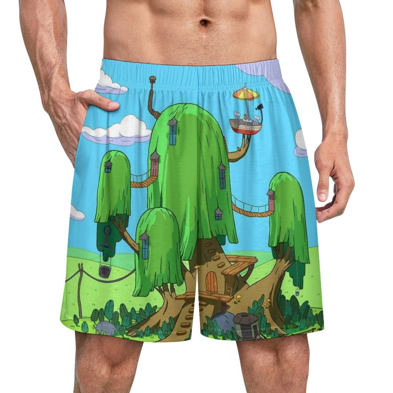 Animation Adventure Time Men's Pajama Pants Sleepwear Lounge Shorts ...