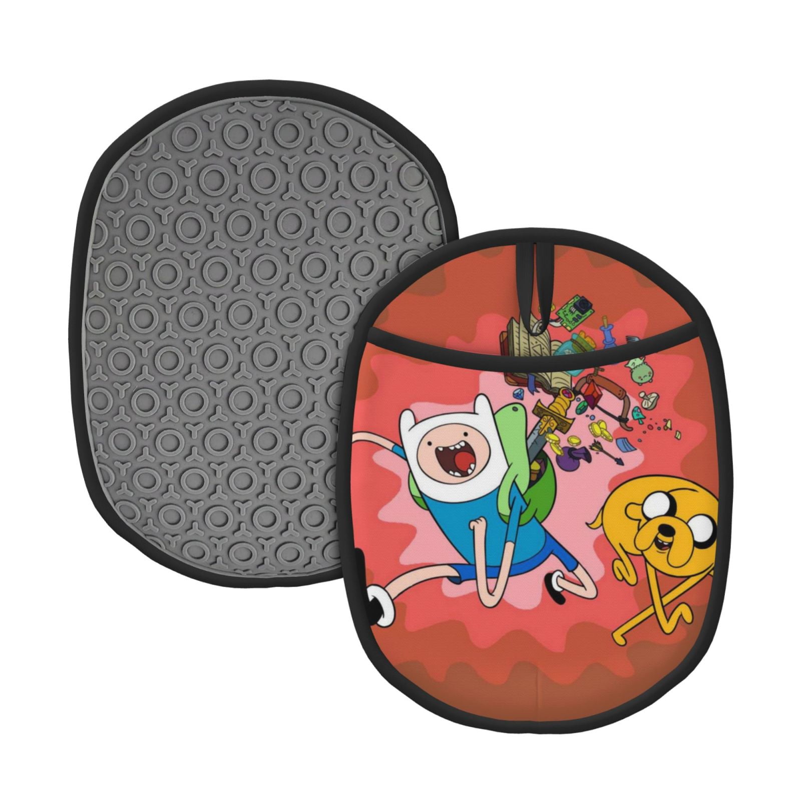 Animation Adventure Time Silicone Pot Mat Mitten Oven Mitts Pot Holder ...
