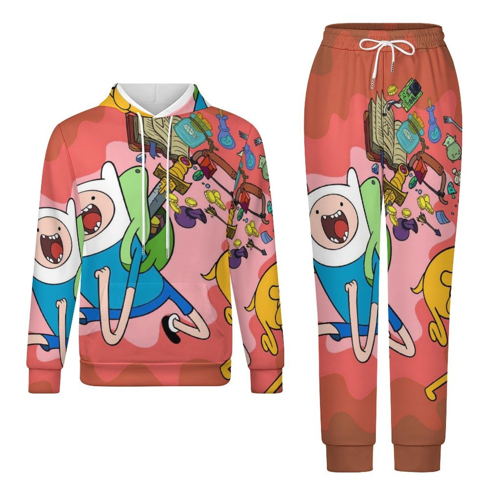 Animation Adventure Time Unisex Hoodies And Sweatpants Set Sweatshirts ...