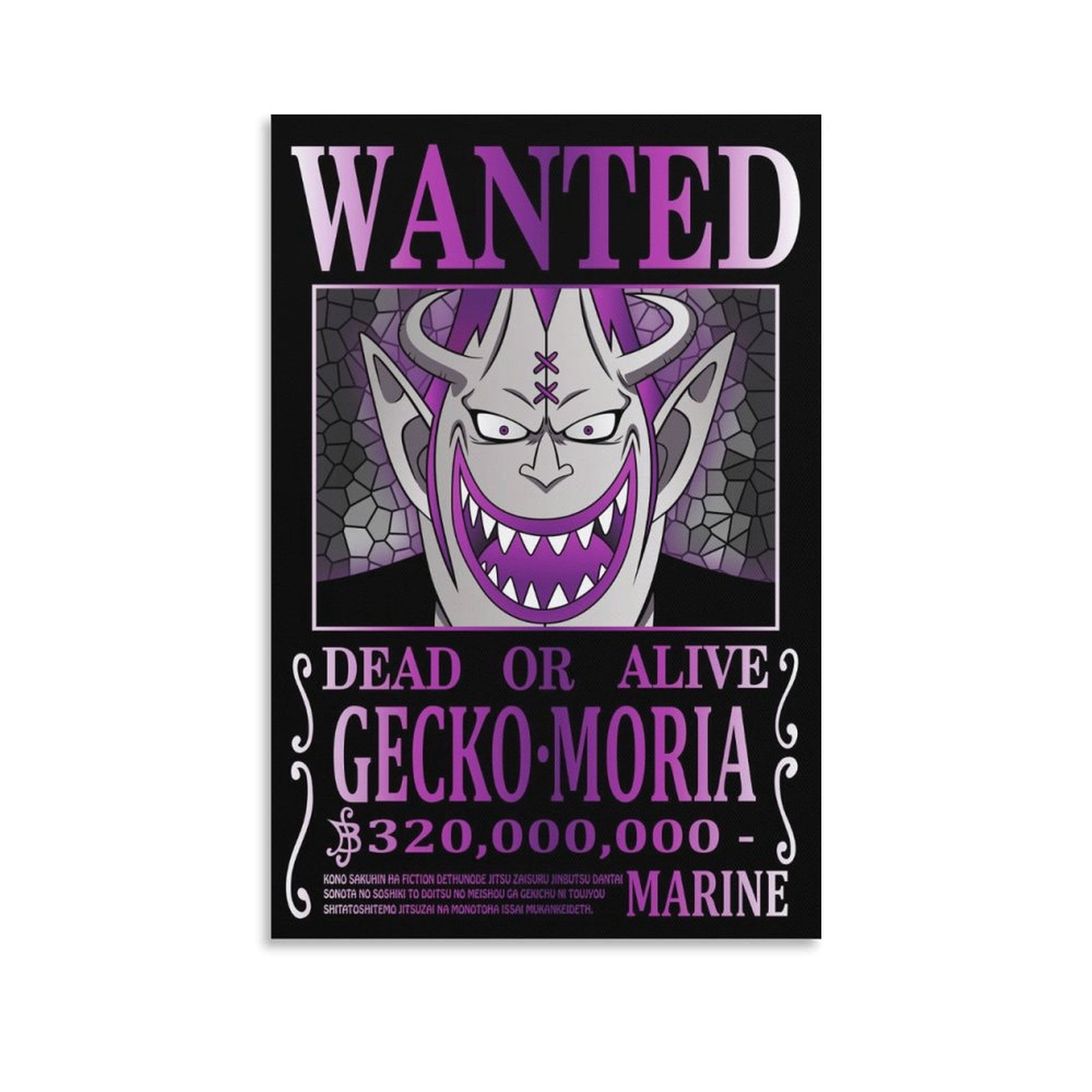 Animation Anime Wanted Poster Gecko Moria Painting On Canvas Wall Art ...