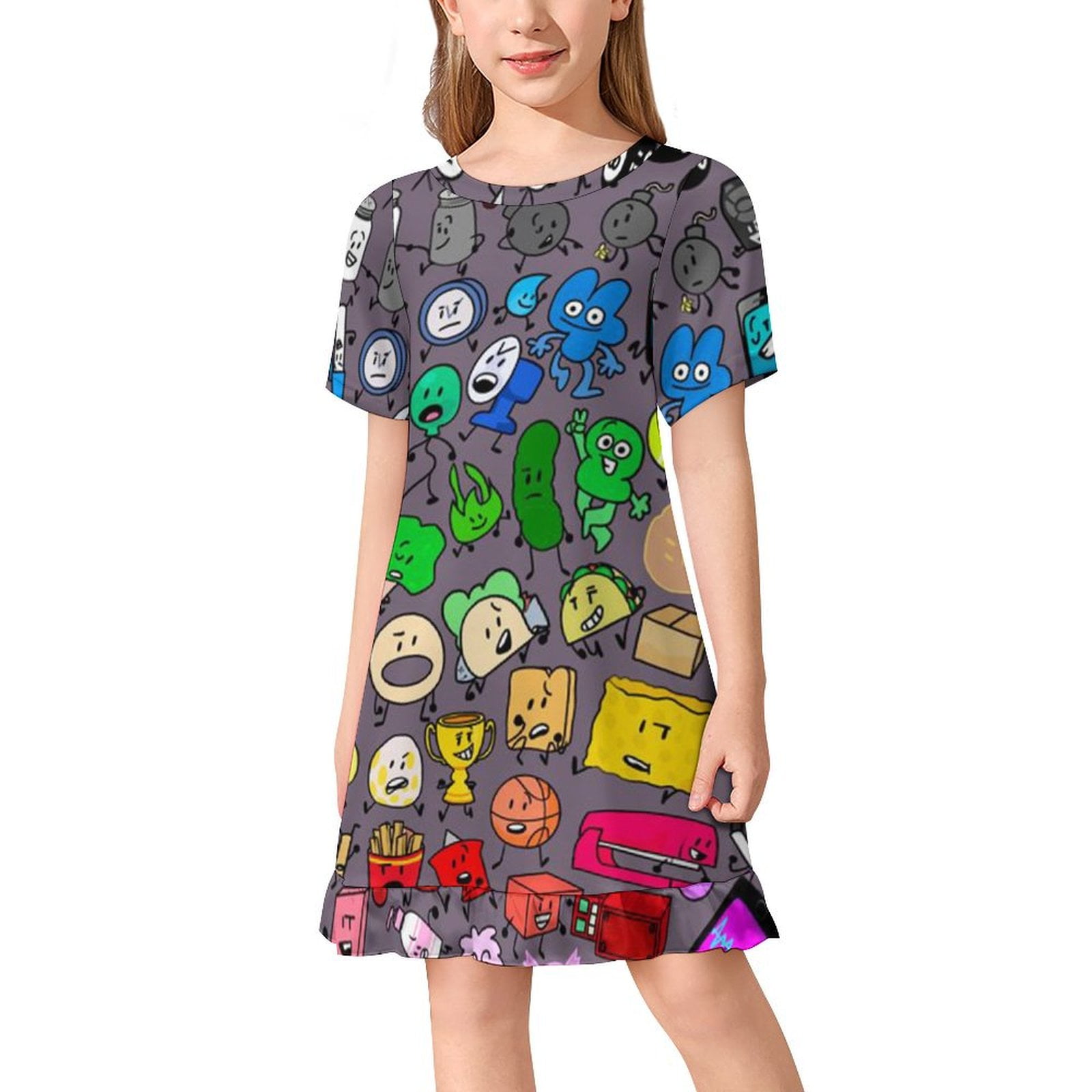 Animation Battle For Dream Island Children's Short Sleeved Dress 3D ...