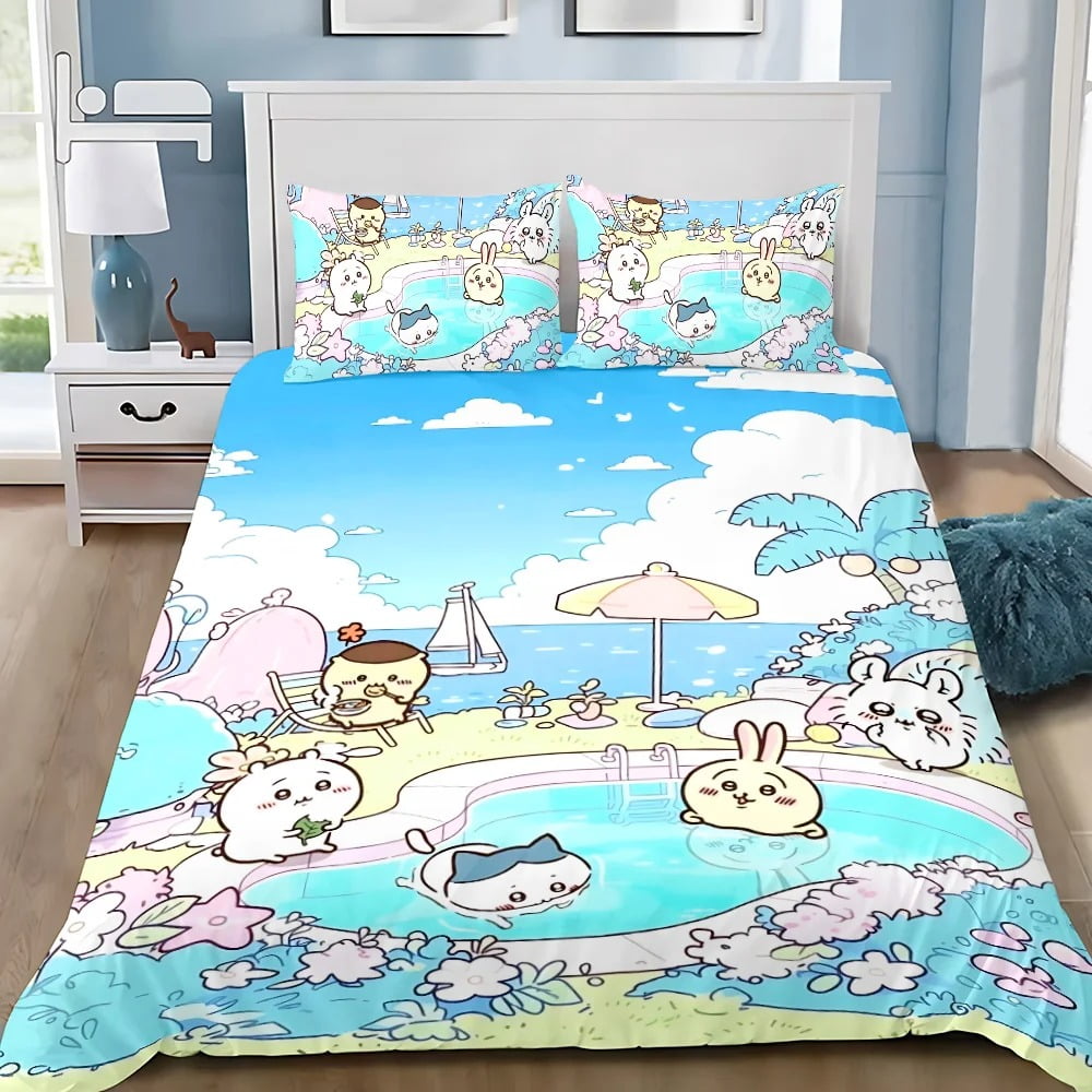Animation Chiikawas Duvet Cover Pillowcase Bedding Set Adult Bedroom ...