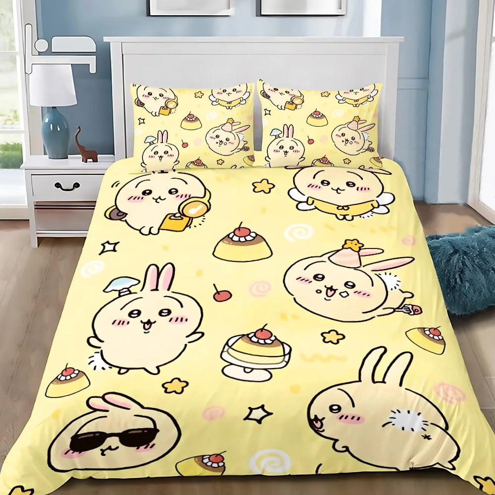 Animation Chiikawas Duvet Cover Pillowcase Bedding Set Adult Bedroom ...