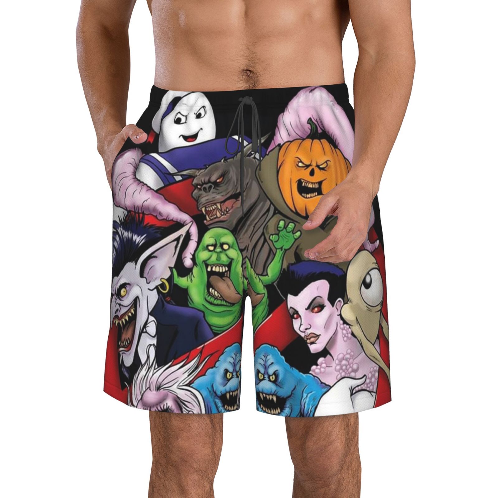 Animation Ghostbusters Men's Beach Shorts Swim Trunks Casual Quick Dry ...