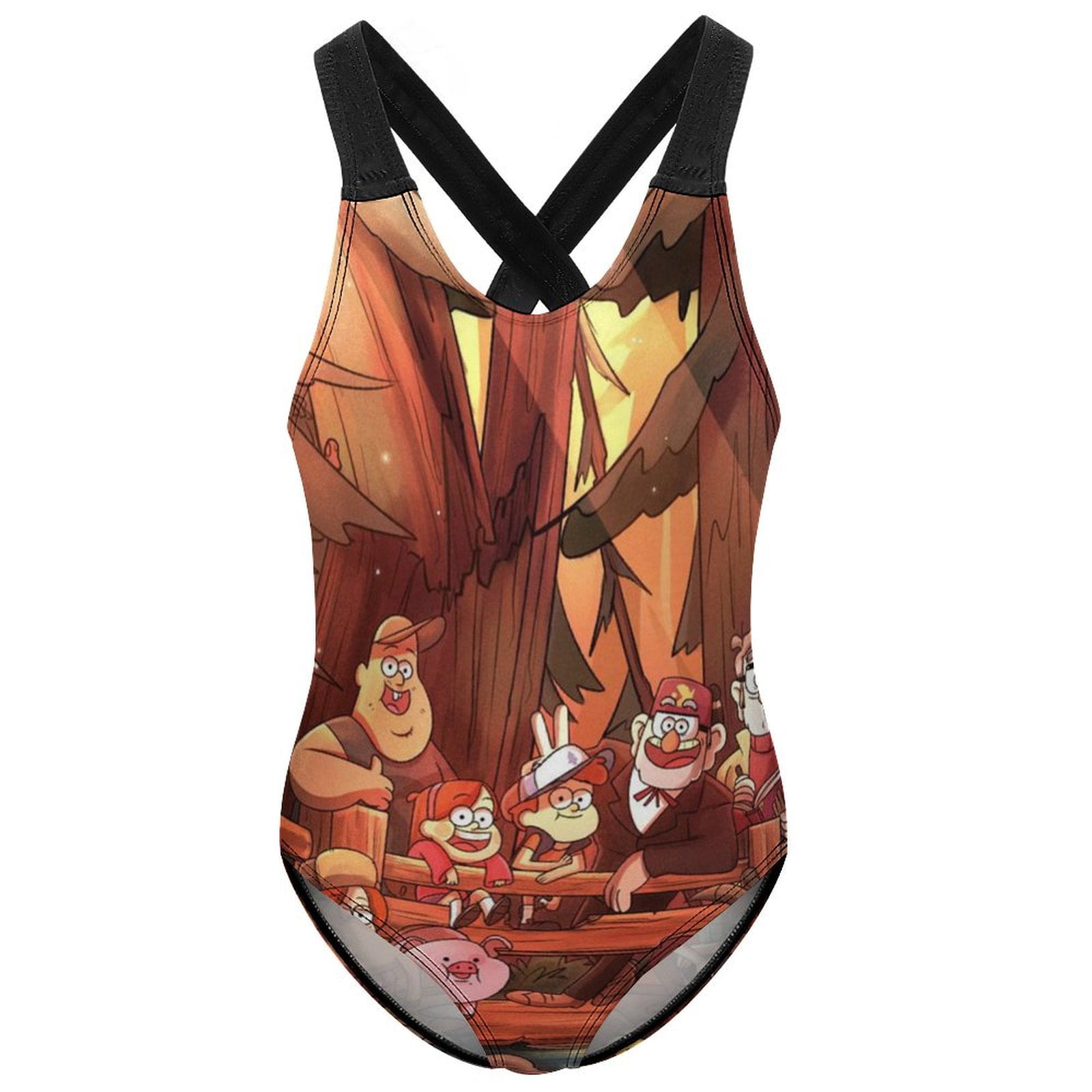 Animation Gravity Falls Children's One-piece Swimsuit Girl's Summer ...