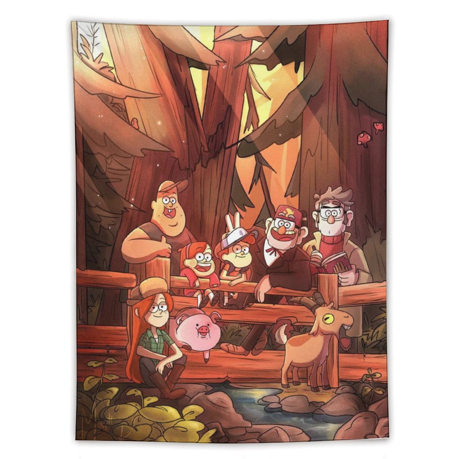 Animation Gravity Falls Tapestry Luxury Wall Hanging Tapestries Decor Aisle Mural Blanket Gift ...