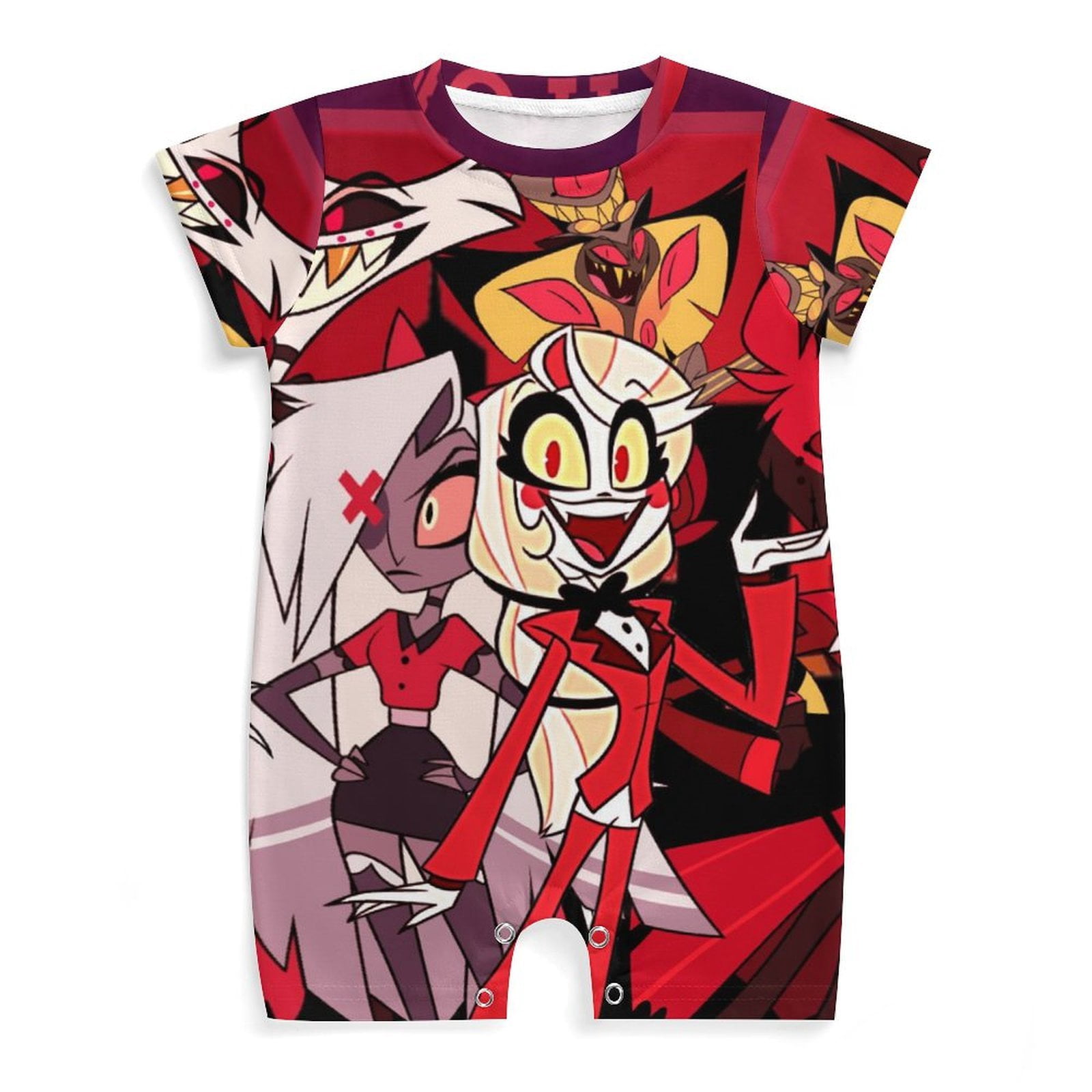 Animation Hazbin Hotel Baby One-Piece Rompers Summer Short Sleeve ...