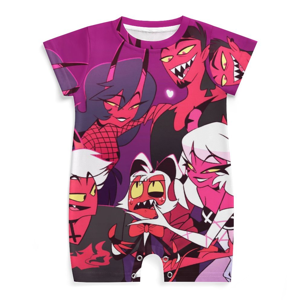 Animation Helluva Boss Baby One-Piece Rompers Summer Short Sleeve ...