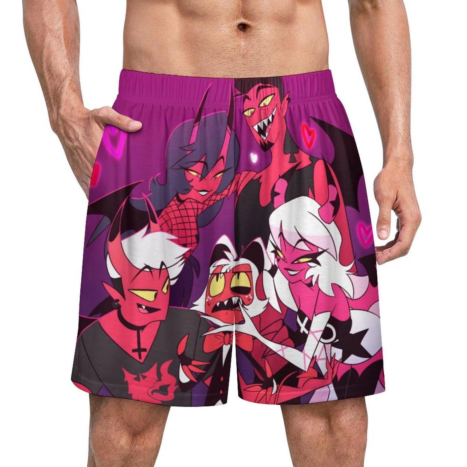 Animation Helluva Boss Men's Pajama Pants Sleepwear Lounge Shorts ...