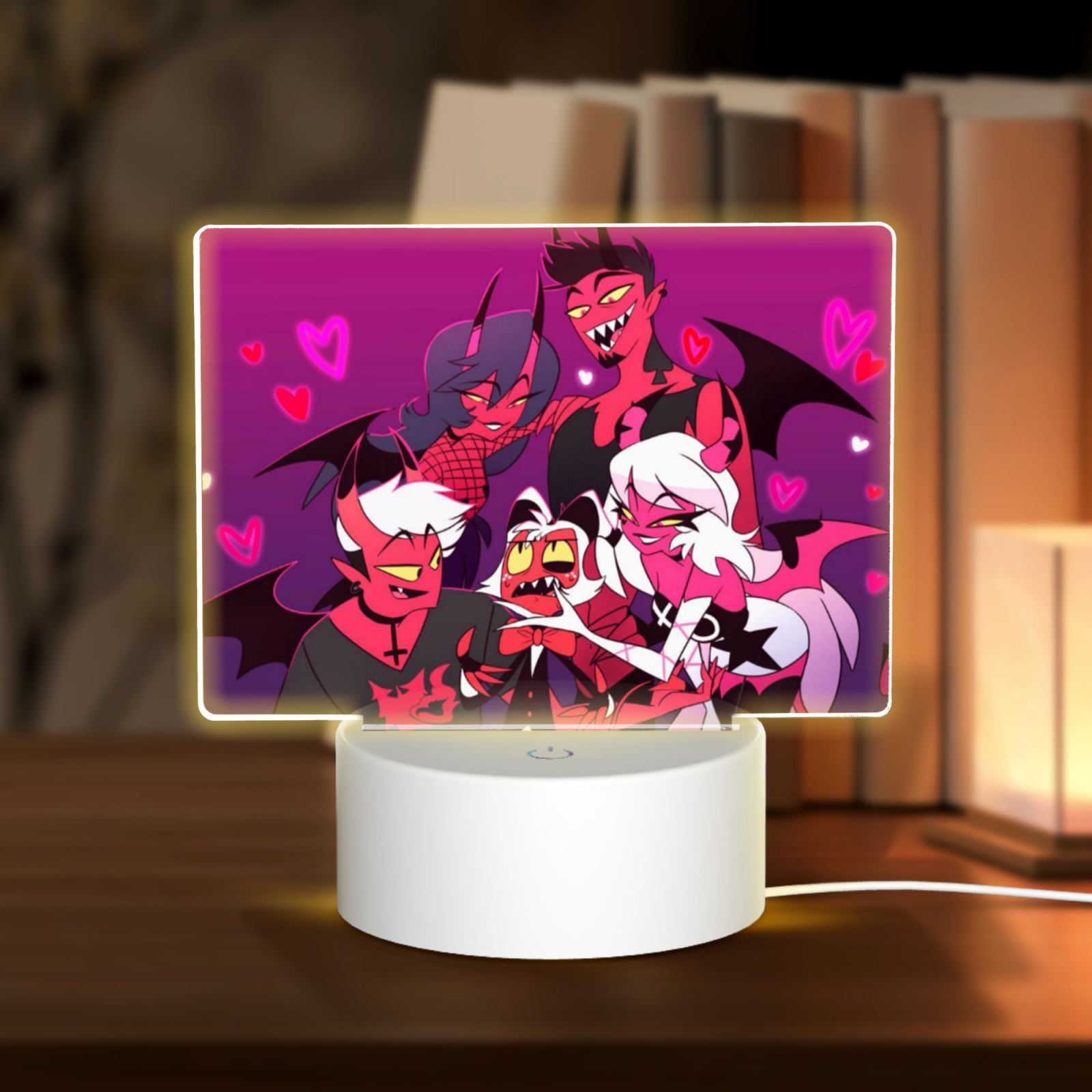 Animation Helluva Boss Rectangular Acrylic Night Light Adjustable 3 ...
