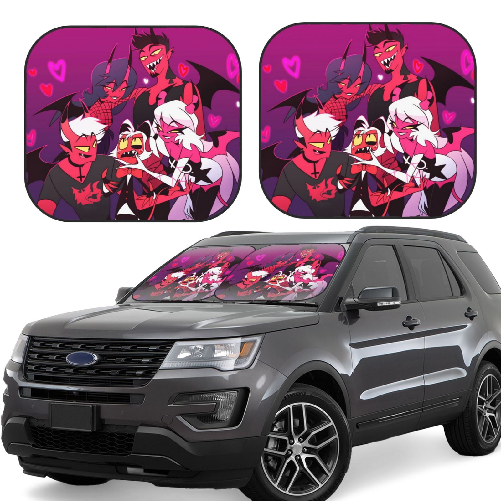 Animation Helluva Boss Windshield Sun Shades Foldable Automotive Car ...