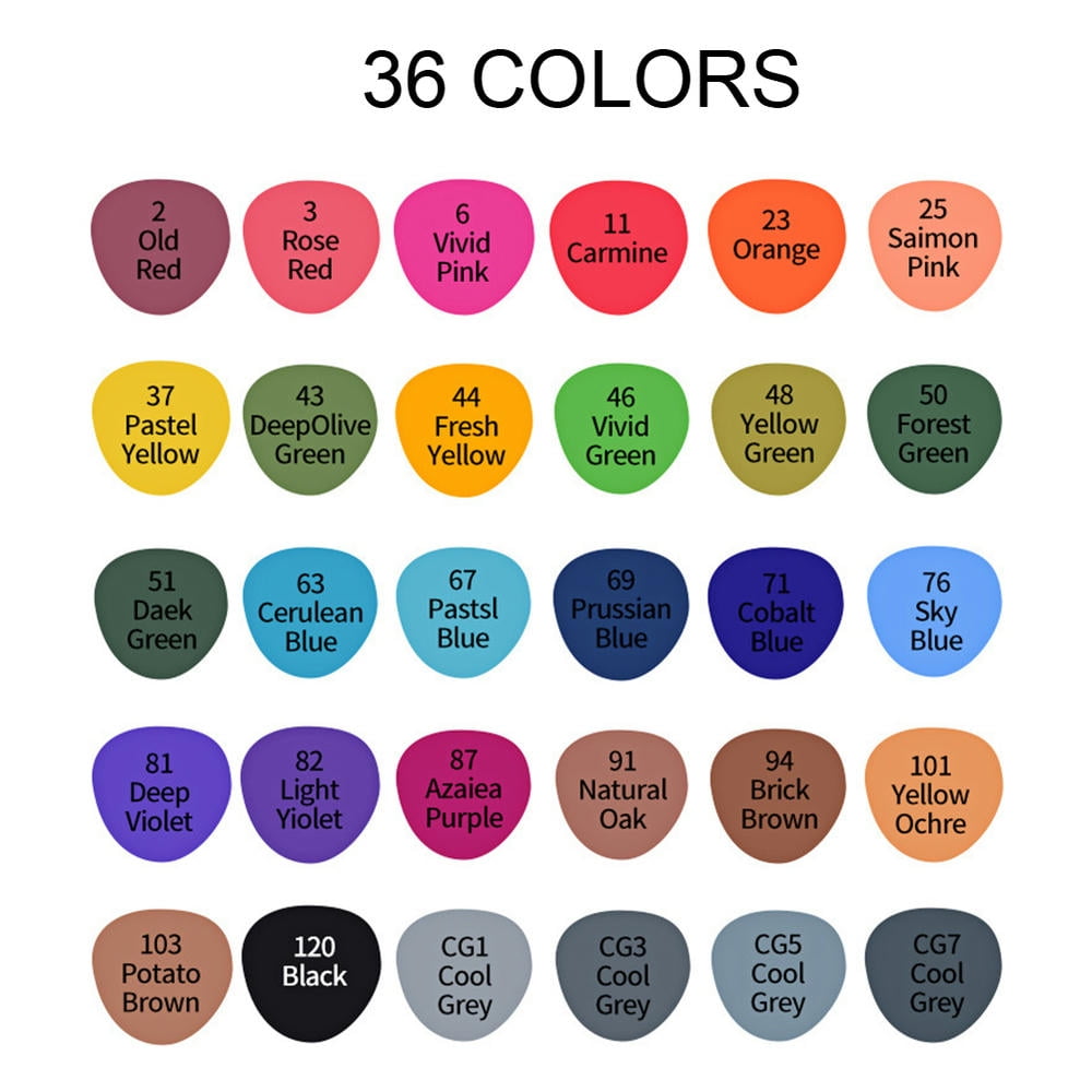 Animation Highlighter Illustration Drawing Permanent 36 Colours Pens ...