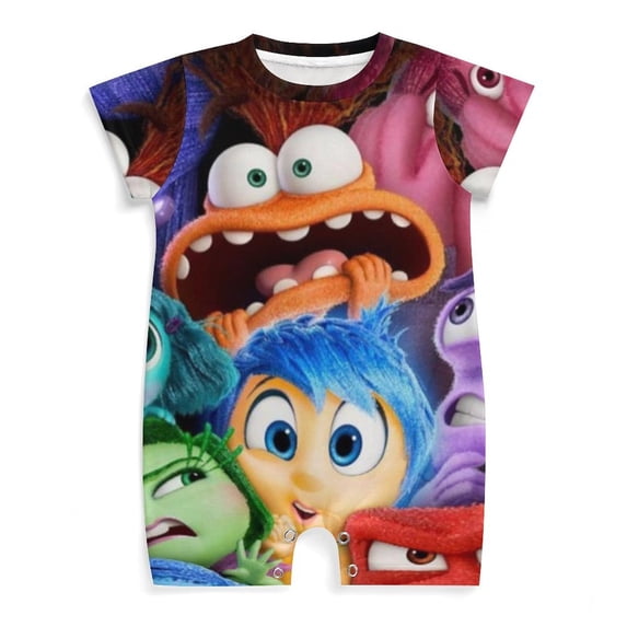 Animation Inside Out Baby One-Piece Rompers Summer Short Sleeve Outfit ...