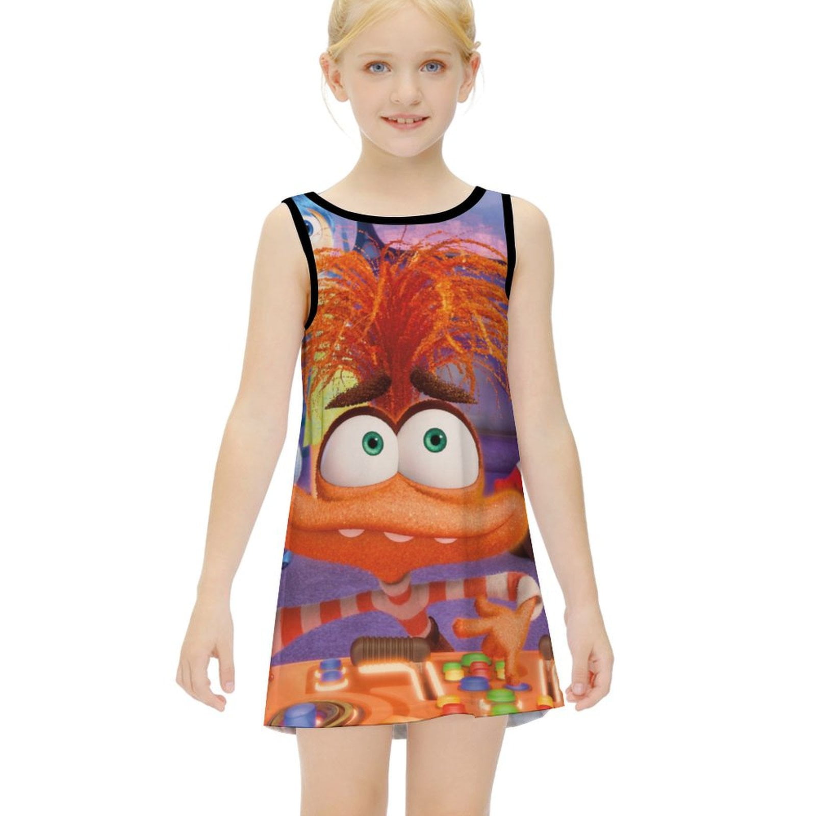 Animation Inside Out Children's Sleeveless Dress 3D Printed Classical ...