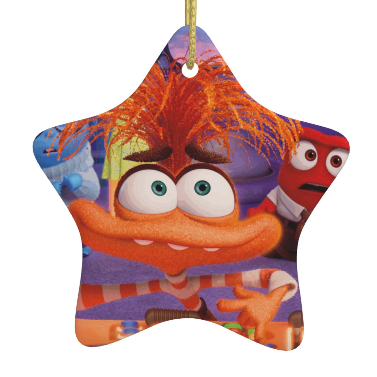 Animation Inside Out Christmas Ornaments Ceramic Star Christmas Tree ...