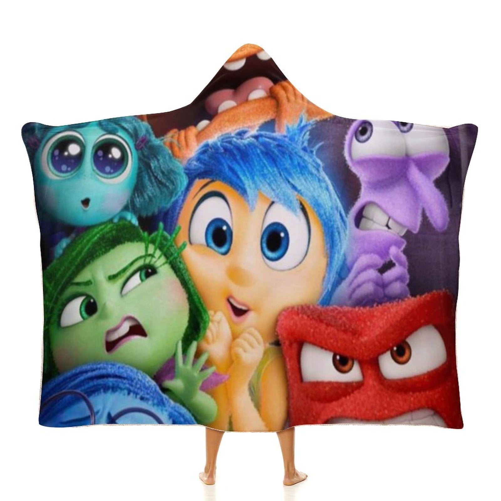 Animation Inside Out Hooded Blanket Soft Warm Cloak Wearable Blanket Hoodie For Kids Adult Cozy ...