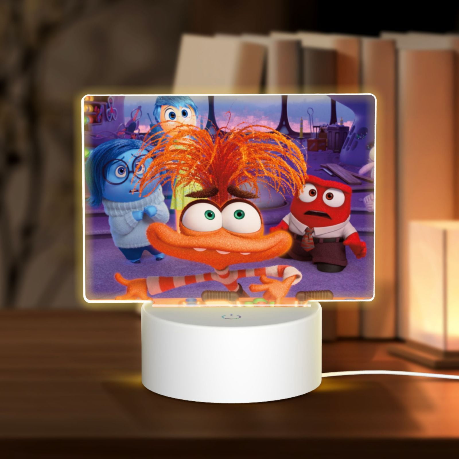 Animation Inside Out Rectangular Acrylic Night Light Adjustable 3 Light ...