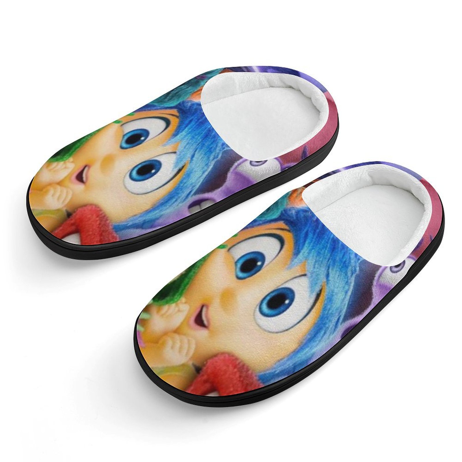 Animation Inside Out Soft Plush Slippers for Boys Girls Winter Warm ...