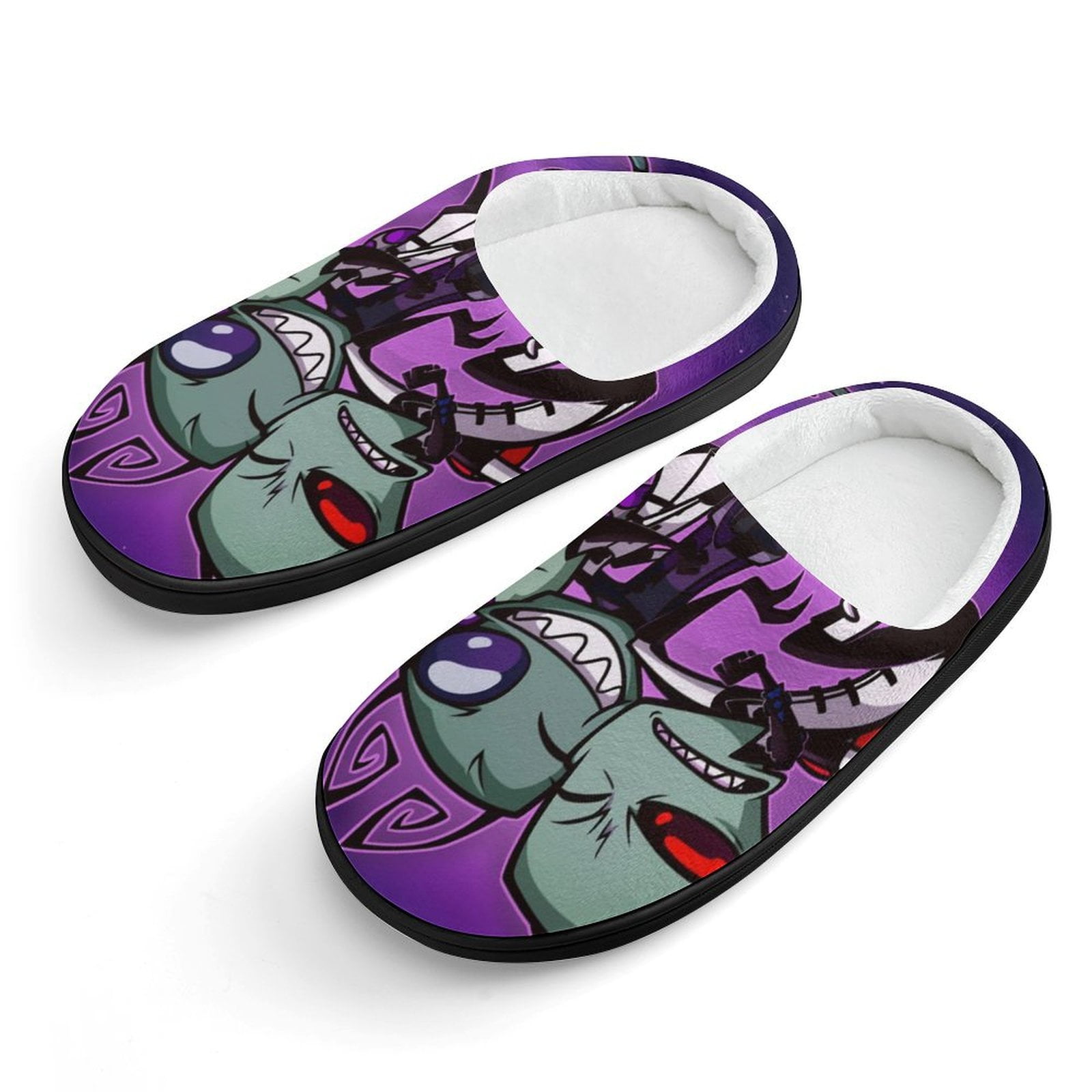 Animation Invader Zim Kid's Cotton Slippers Winter Warm Soft Plush ...