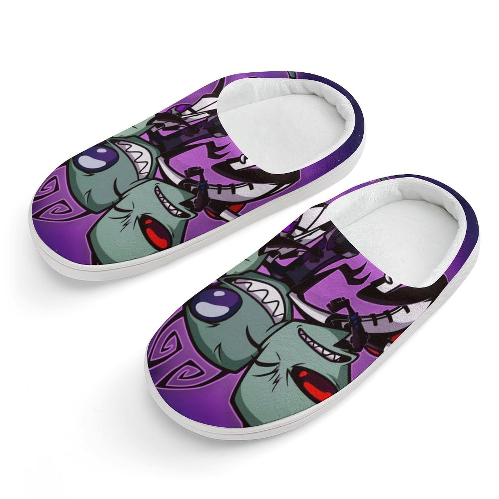 Animation Invader Zim Kid's Cotton Slippers Winter Warm Soft Plush ...