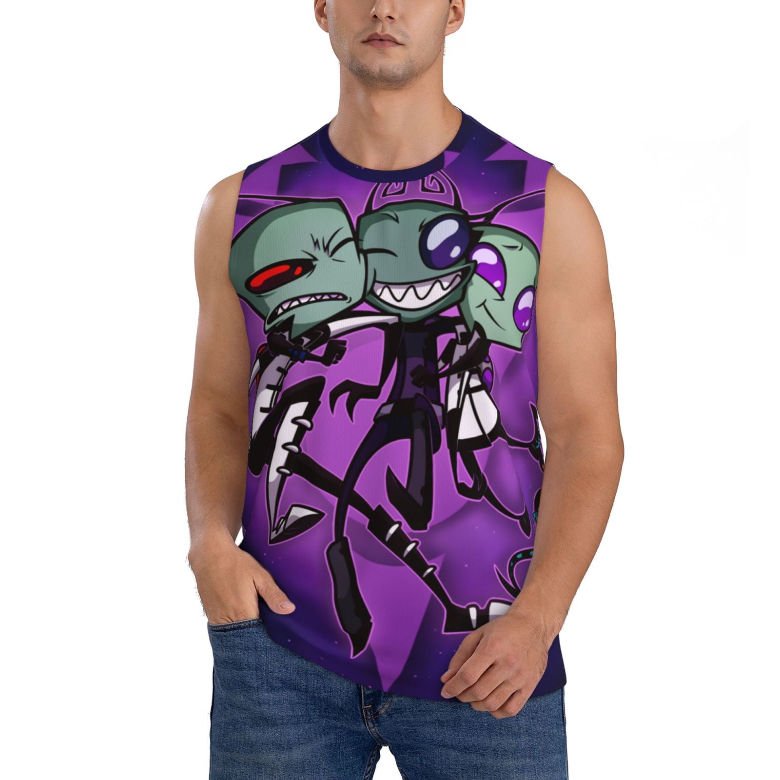 Animation Invader Zim Men's Tank Top Lightweight Summer Sleeveless Tee ...