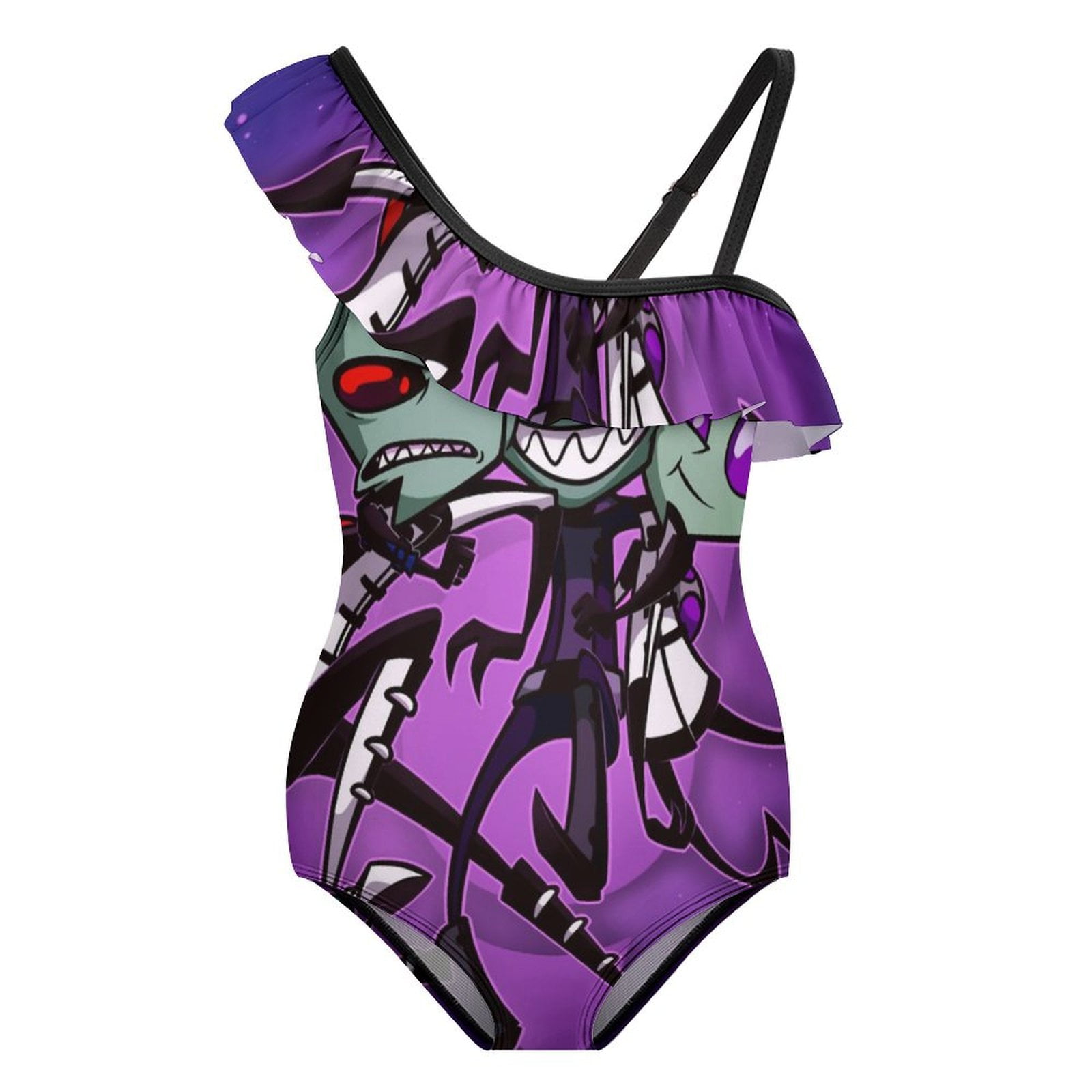 Animation Invader Zim One-Piece Swimsuit for Girls Adjustable One ...