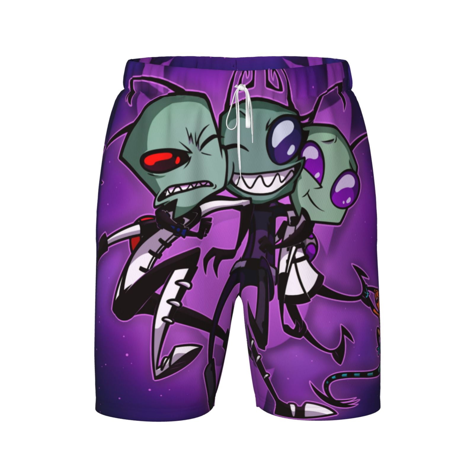 Animation Invader Zim Teen Swim Trunks Summer Beach Board Shorts Double ...