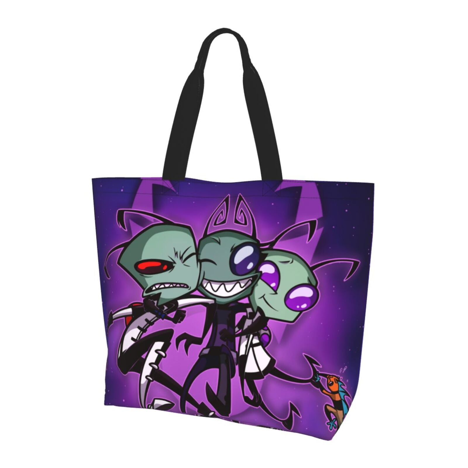 Animation Invader Zim Tote Bags Reusable Women Shoulder Bag Grocery Bag ...