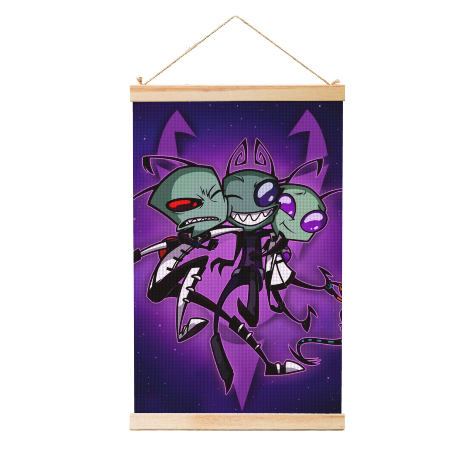Animation Invader Zim Wooden Shaft Hanging Poster Canvas Wall Hanging ...