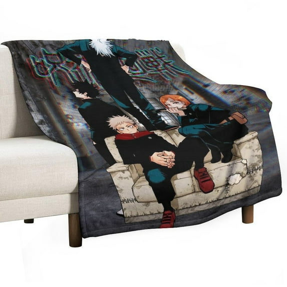 Animation Jujutsu Kaisen, Yuji Itadori Fun Collection Luxury Flannel Blanket - Super Soft Anti ...