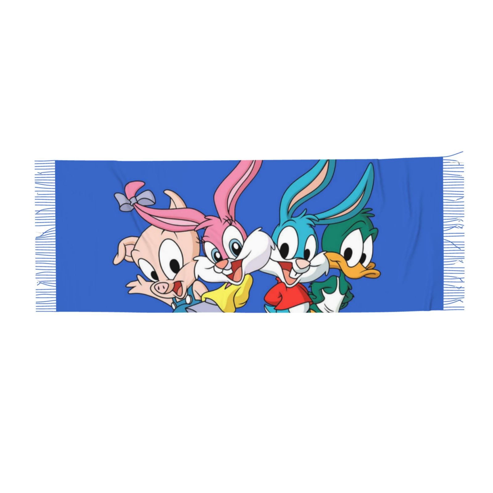 Animation Looney Tunes Fringed Scarf Wrap Long Soft Winter Warm Tassel ...