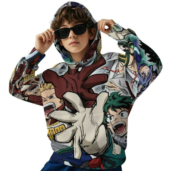 Animation My Hero Academia Children's Hoodies Sweatshirt Girls Hooded ...