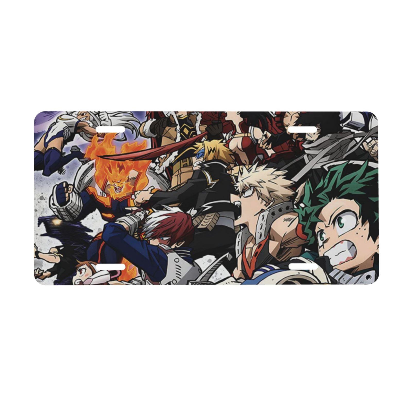 Animation My Hero Academia License Plate Cover Aluminum Novelty Vanity ...