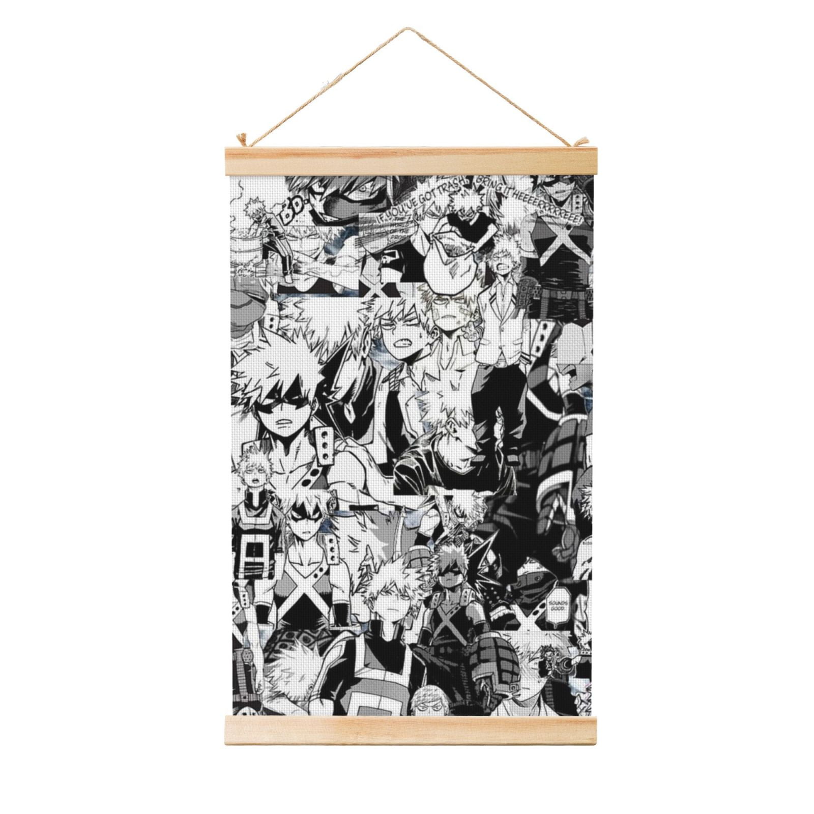 Animation My Hero Academia Wooden Shaft Hanging Poster Canvas Wall ...