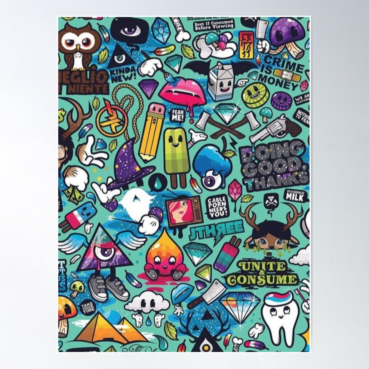 Animation Poster Wall Art, Modern Wall Decor For Living Room Bedroom ...