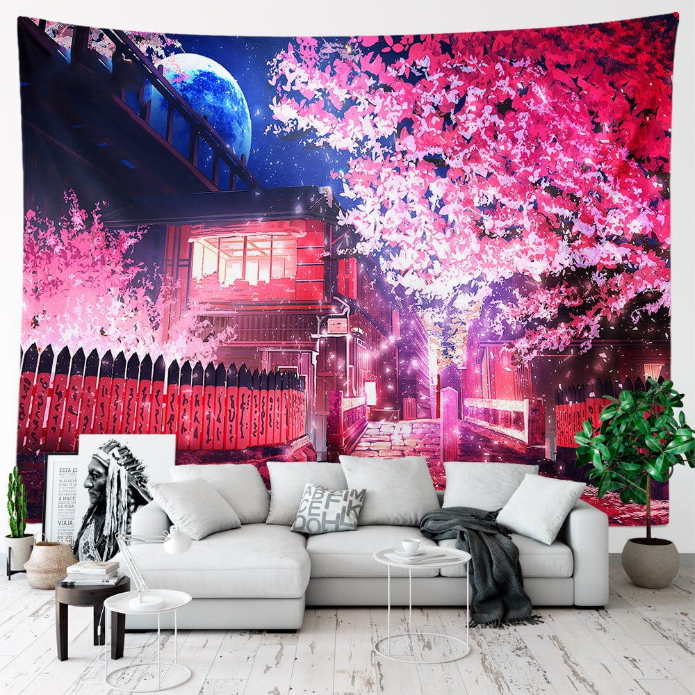 Animation Scene Aesthetics Kawaii Room ration Hippie Tapestry Home ...