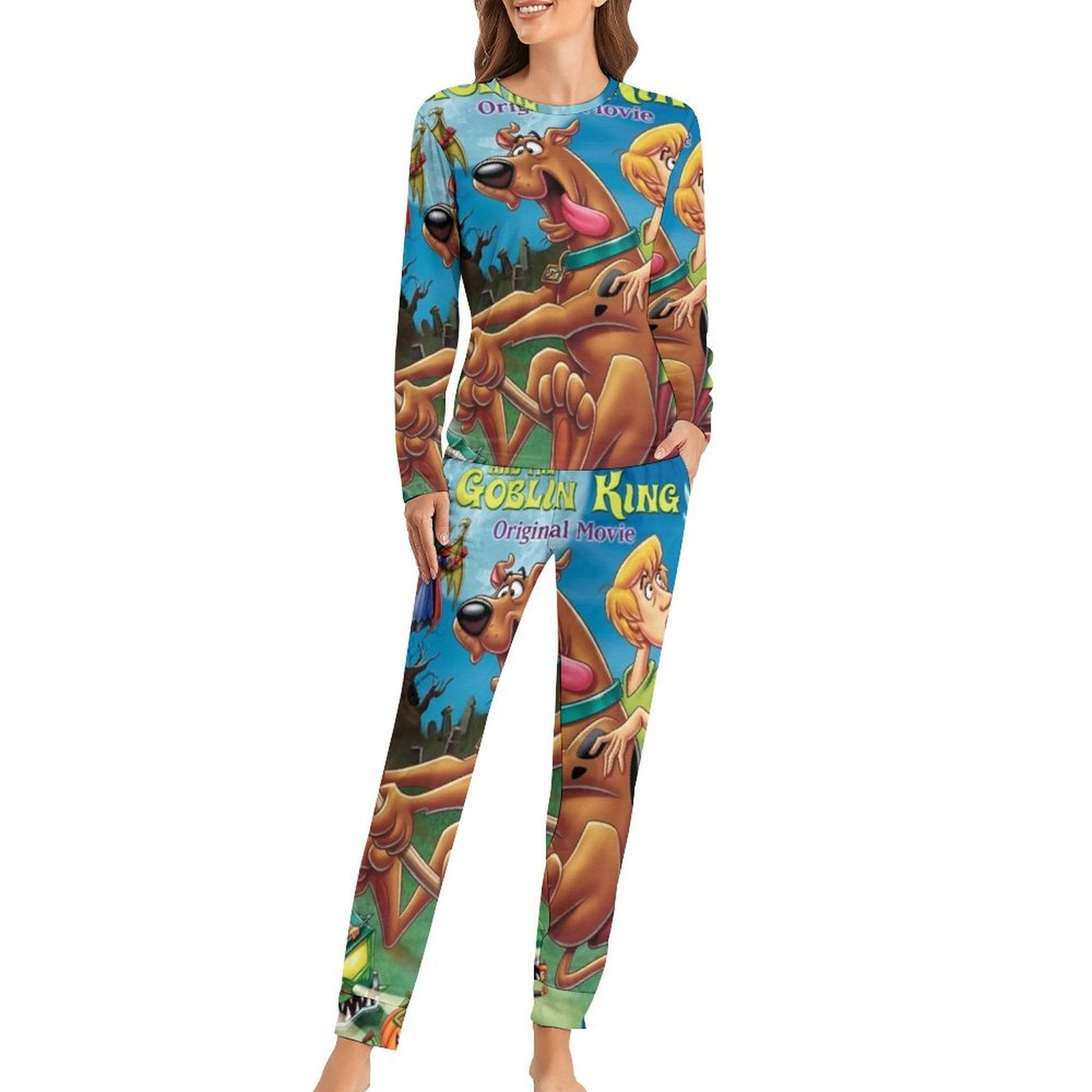 Animation Scooby Doo Womens Pajama Set Loungewear Cozy Soft House Wear ...