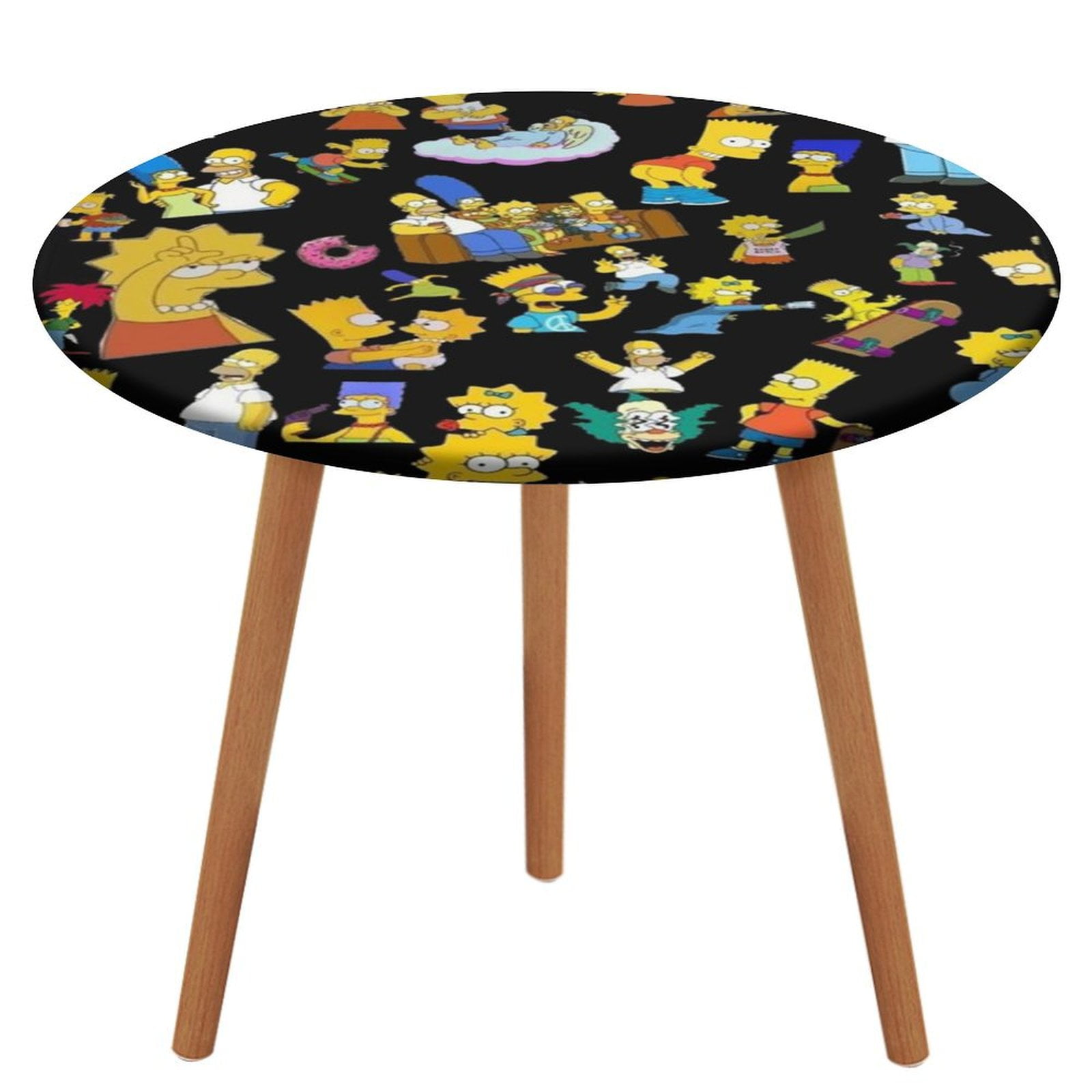 Animation Simpsons Elastic Edged Table Cover Reusable Fitted Round ...