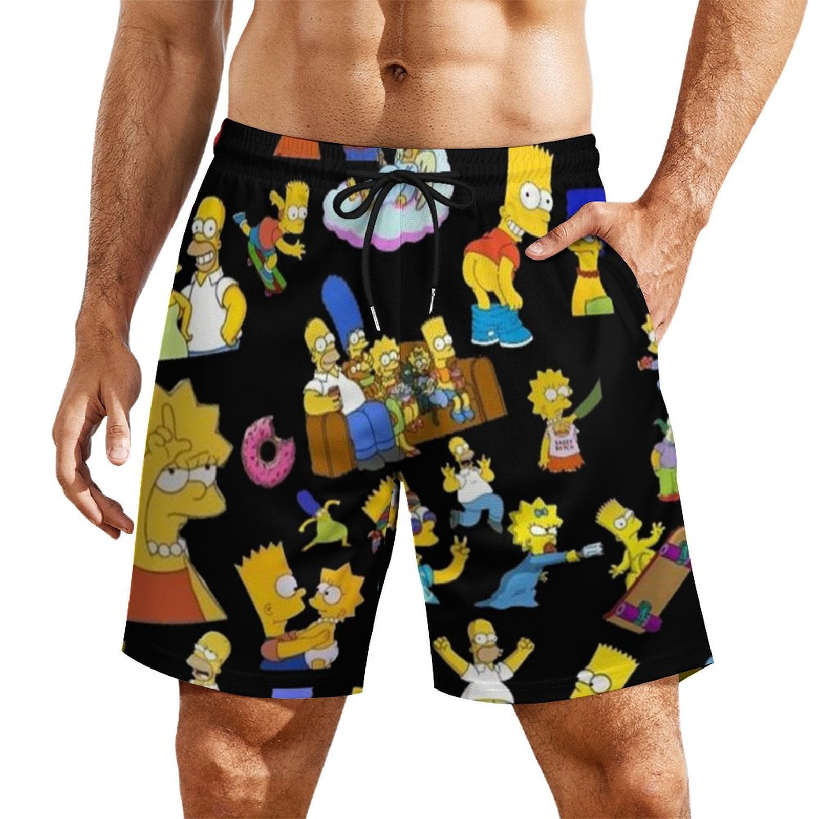 Animation Simpsons Men's Board Shorts Swim Trunks Quick Dry Beach Short ...