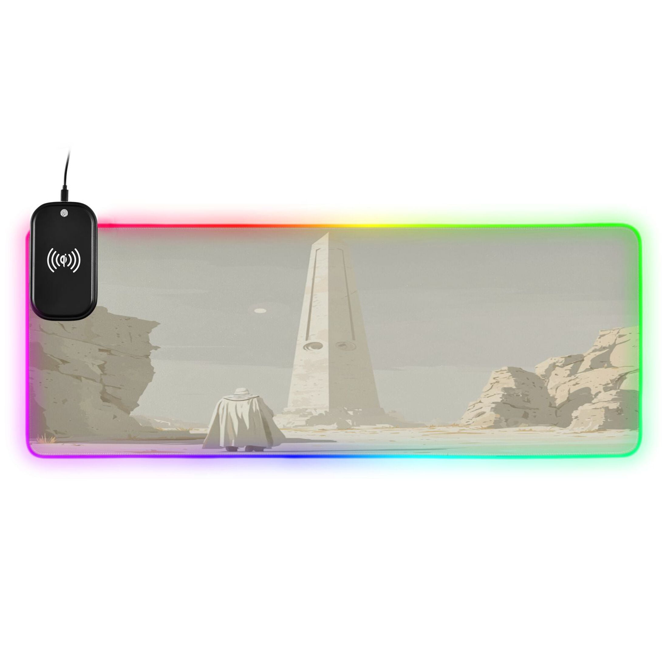 Animation Style Large RGB Gaming Mouse Pad with Fast Wireless Charging ...