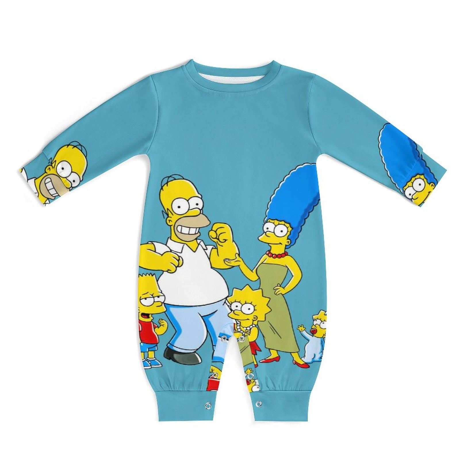 Animation The Simpsons Baby Rompers One-Piece Kid's Long Sleeve ...