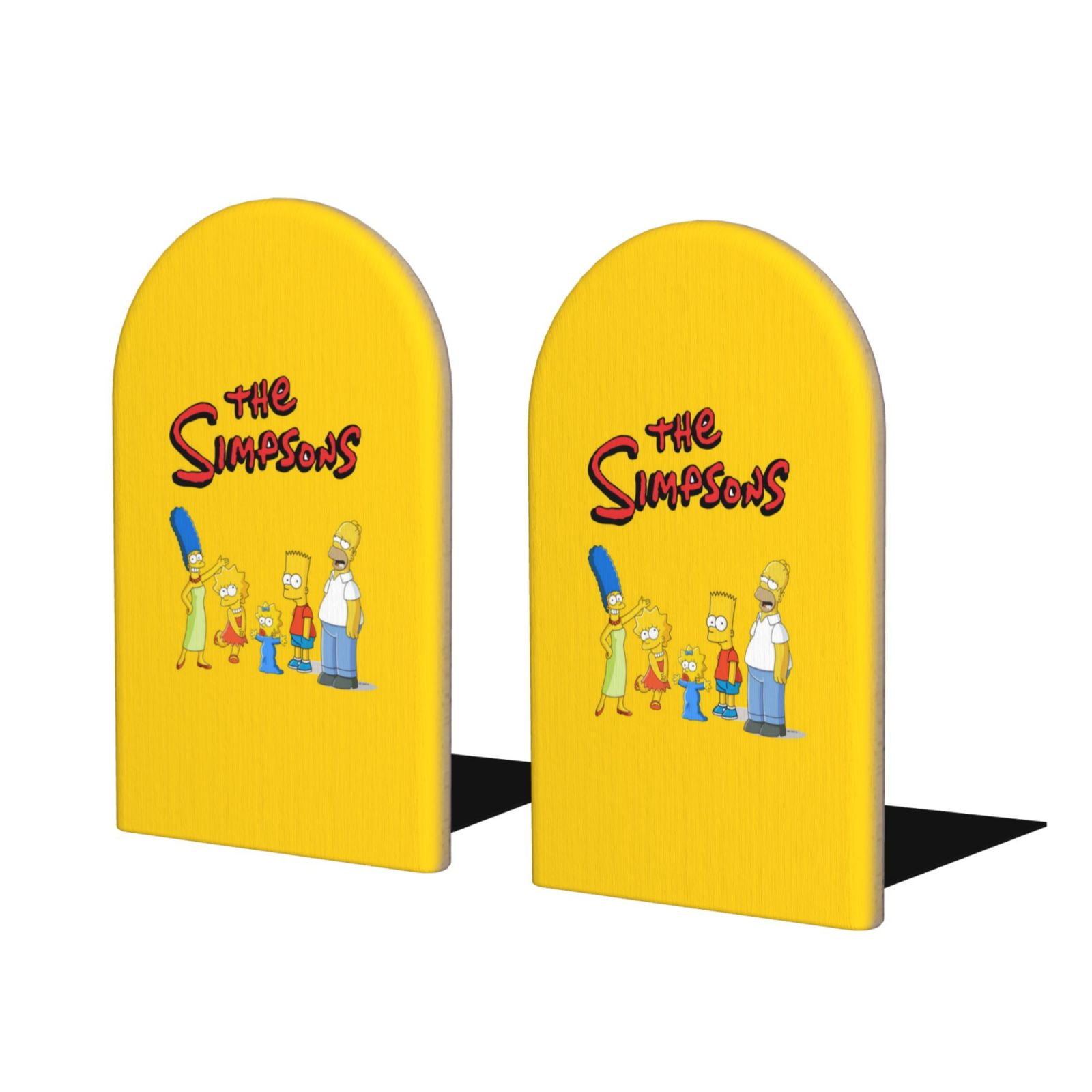 Animation The Simpsons Bookends Wood Book Divider Shelves Non-Skid Book ...