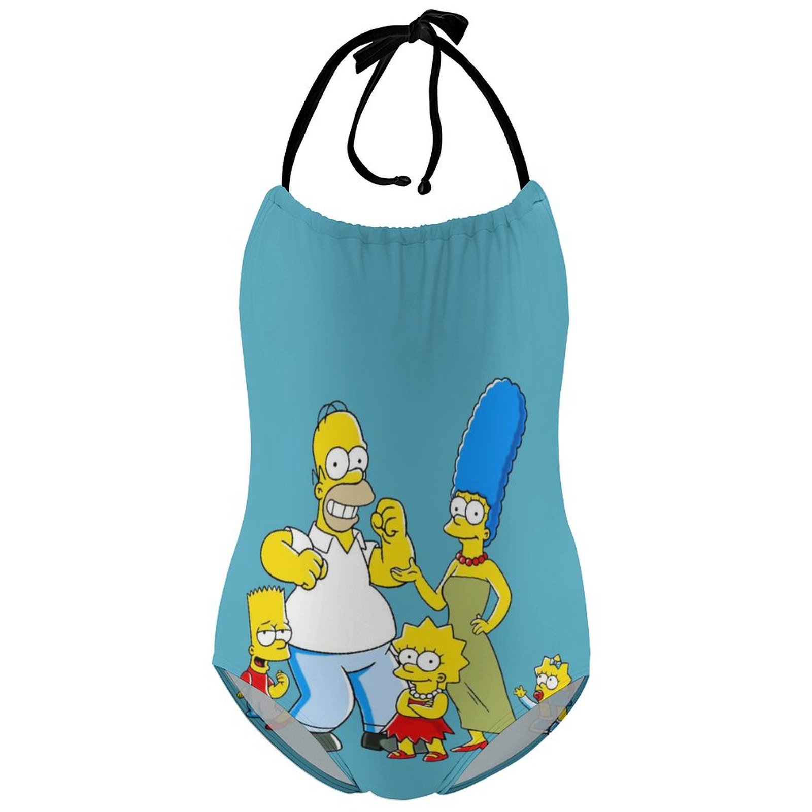 Animation The Simpsons Girls One-piece Swimsuit Summer Kid's Beach ...