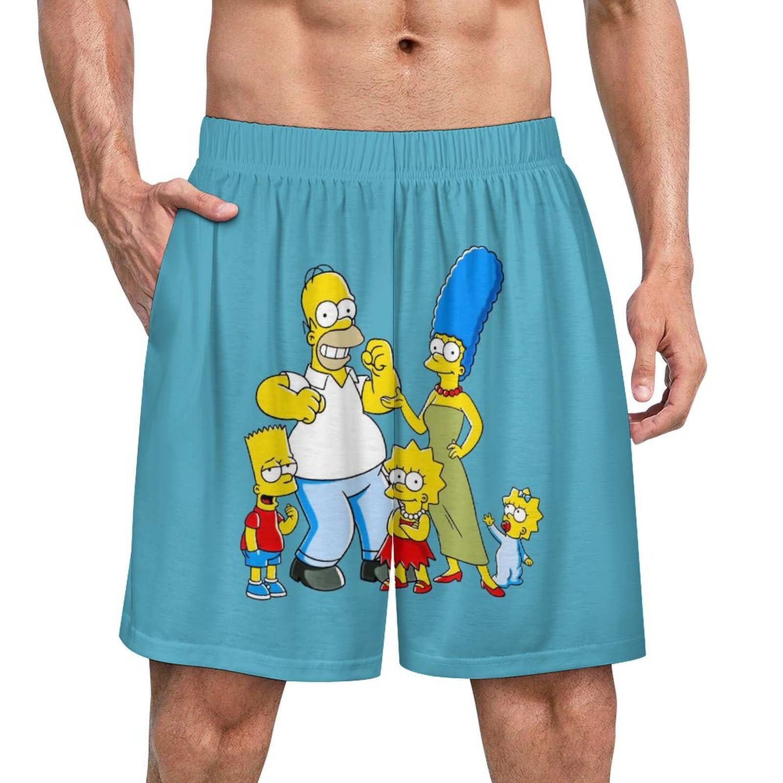 Animation The Simpsons Men's Pajama Pants Lounge Shorts Bottoms ...
