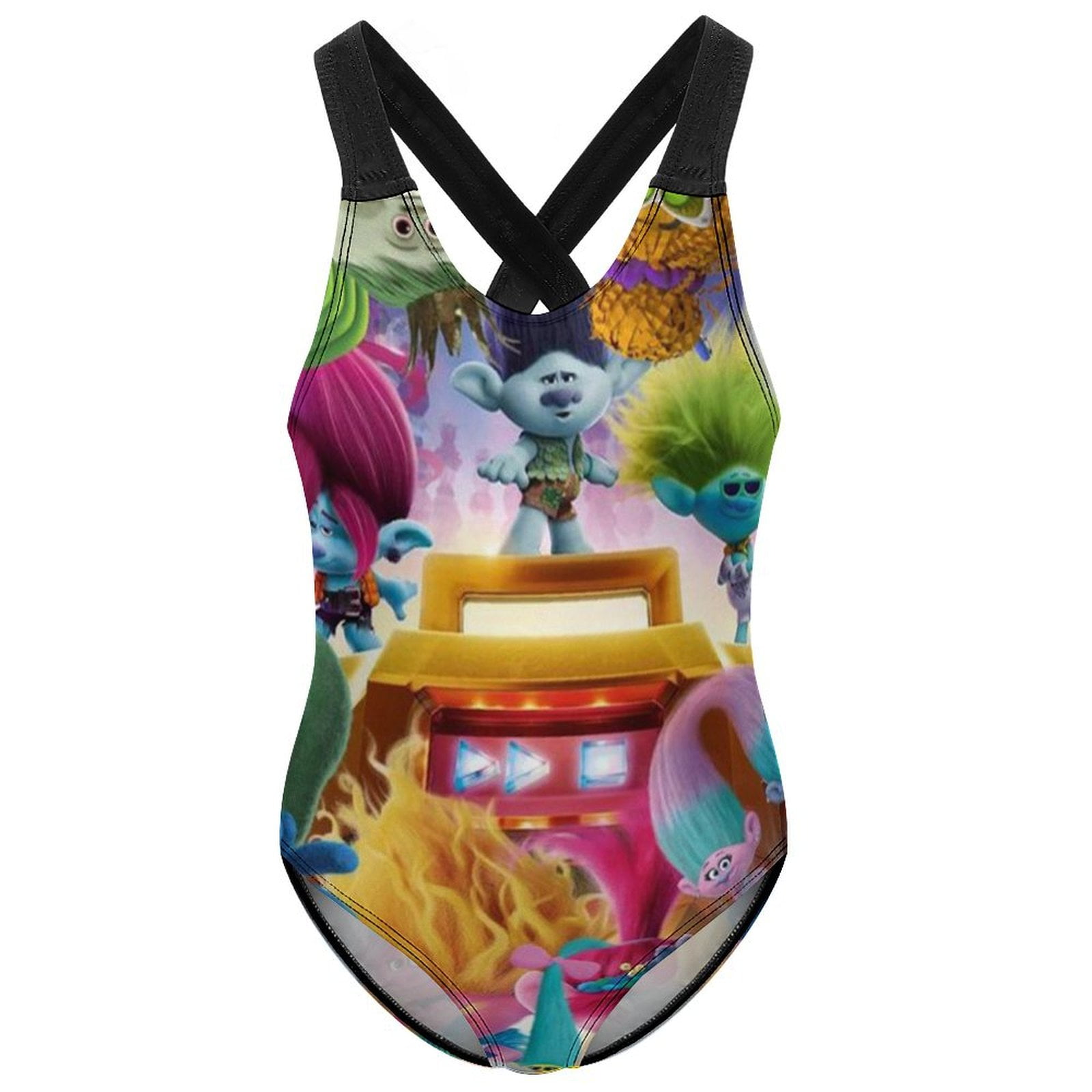 Animation Trolls World Tour Children's One-piece Swimsuit Summer Girl's ...