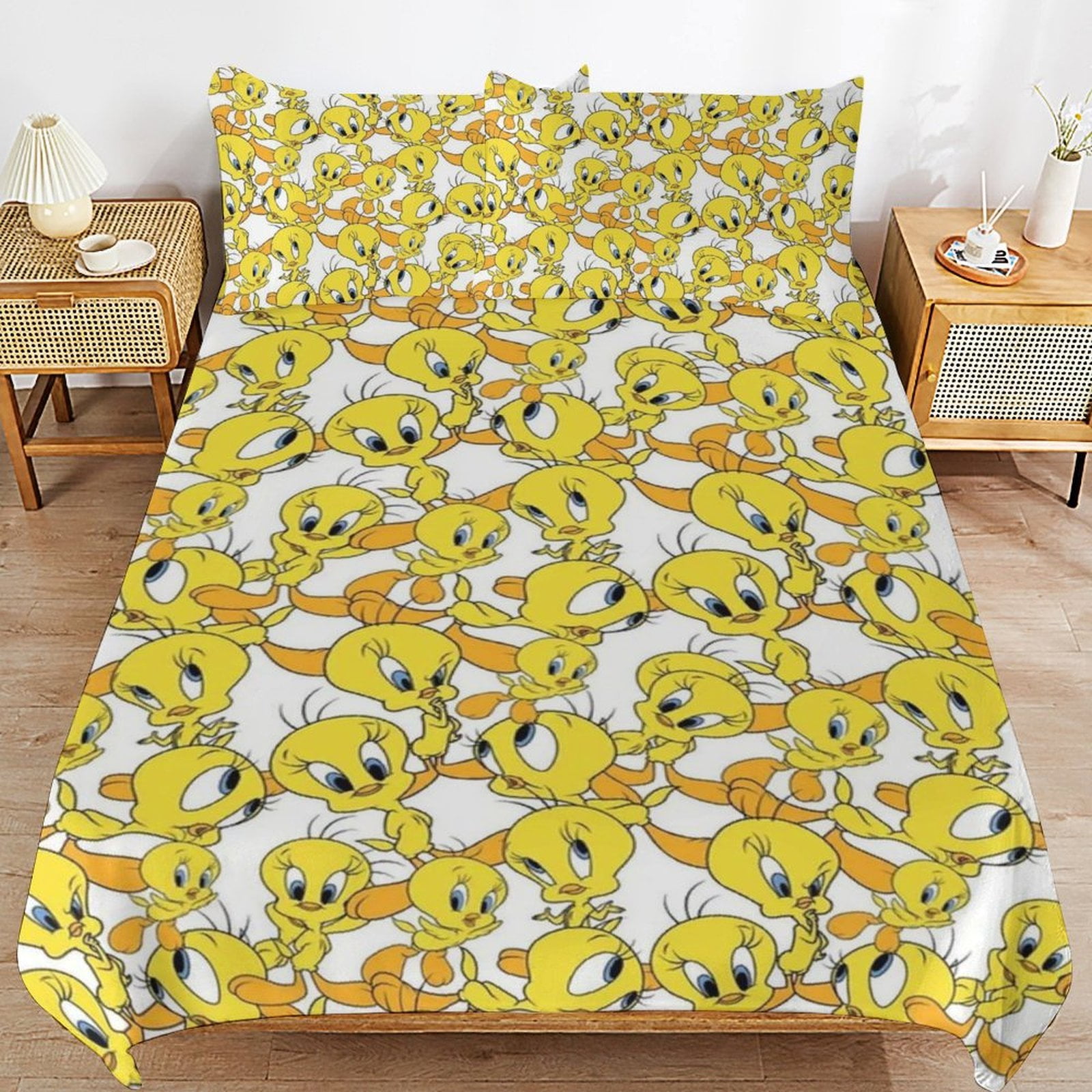 Animation Tweety 3 Pieces Bedding Set Double Sided Printing Soft ...